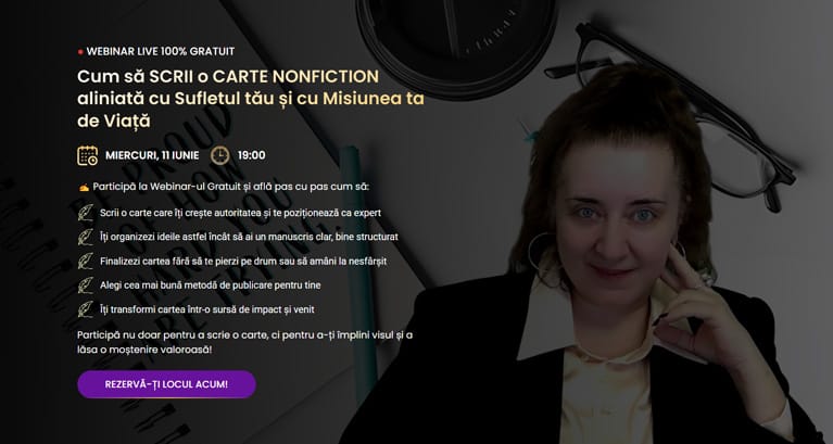 Webinar: Cum să scrii o carte nonfiction aliniată cu sufletul - ️ ...